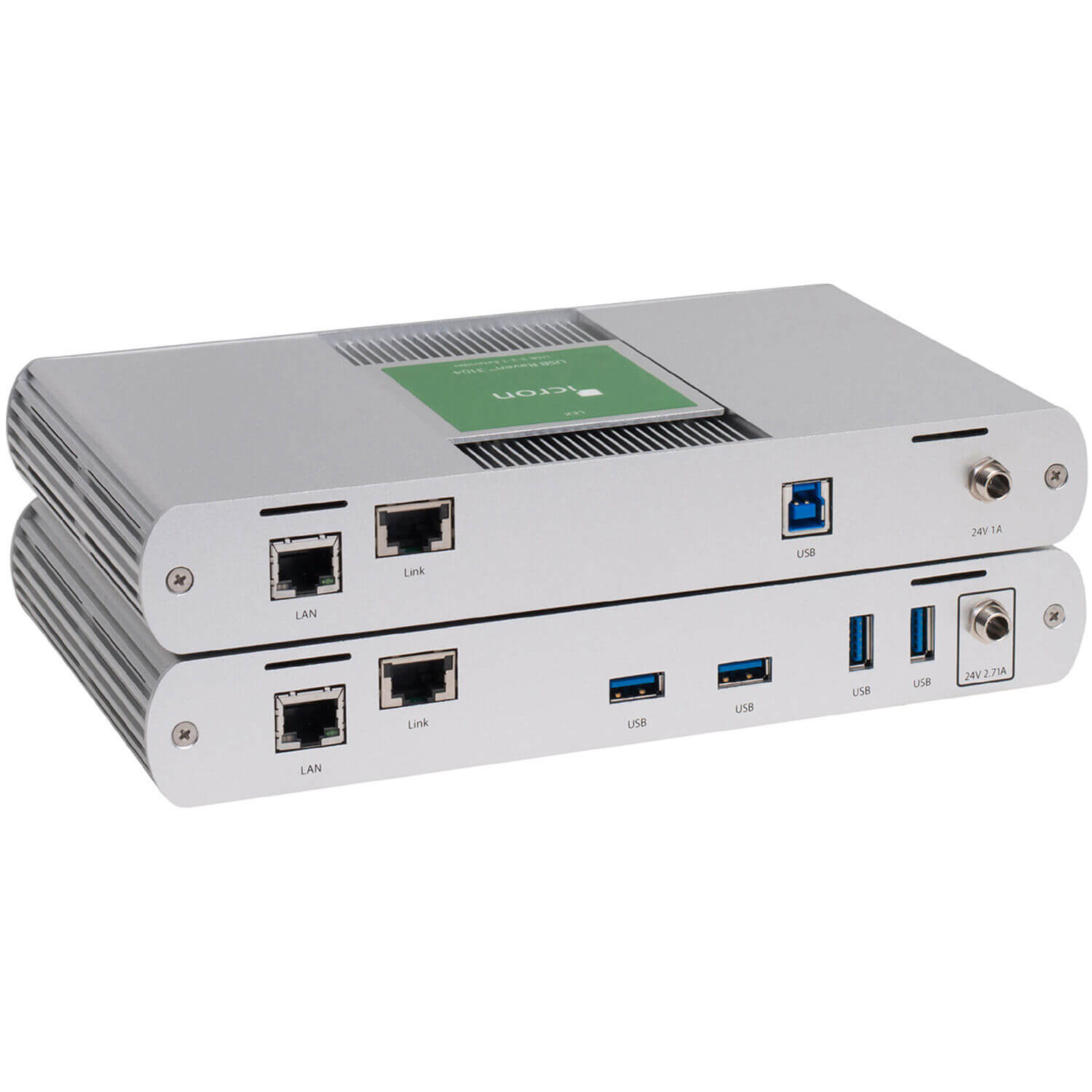 מערכת הרחבת סיבים Multimode חיבור USB 3.1 עם 4 יציאות עד 200 מטר Icron ...